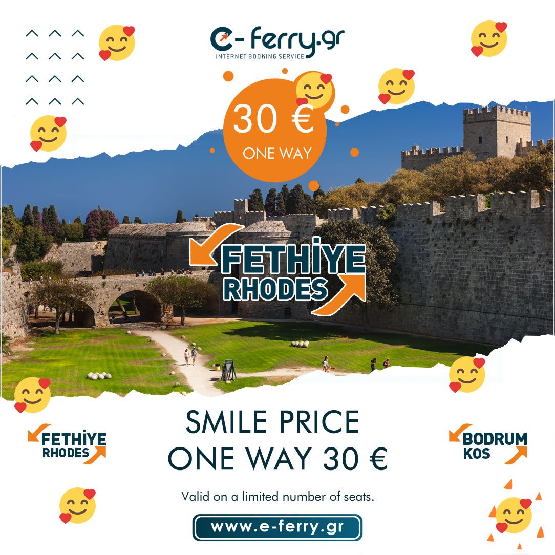 Ferry Ticket | Fethiye Rhodes Ferry | Bodrum Kos Ferry | e-Ferry.gr - Ferry